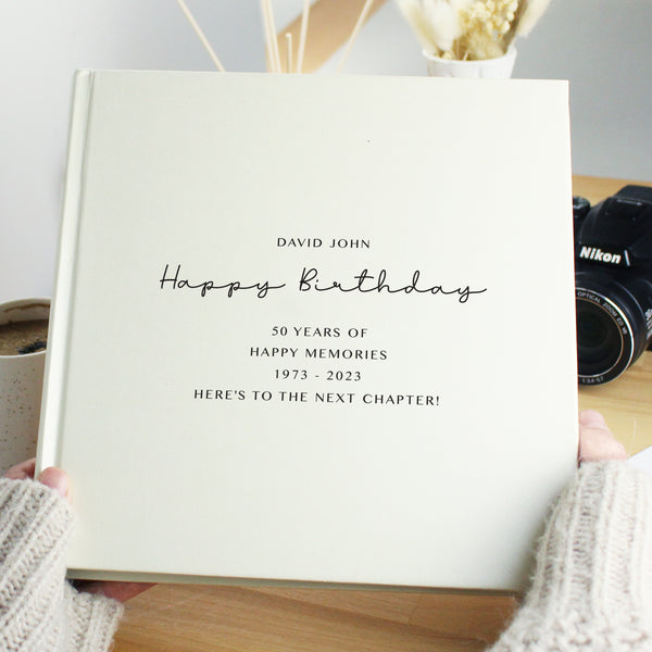 Personalised White Square Photo Album | Made For You